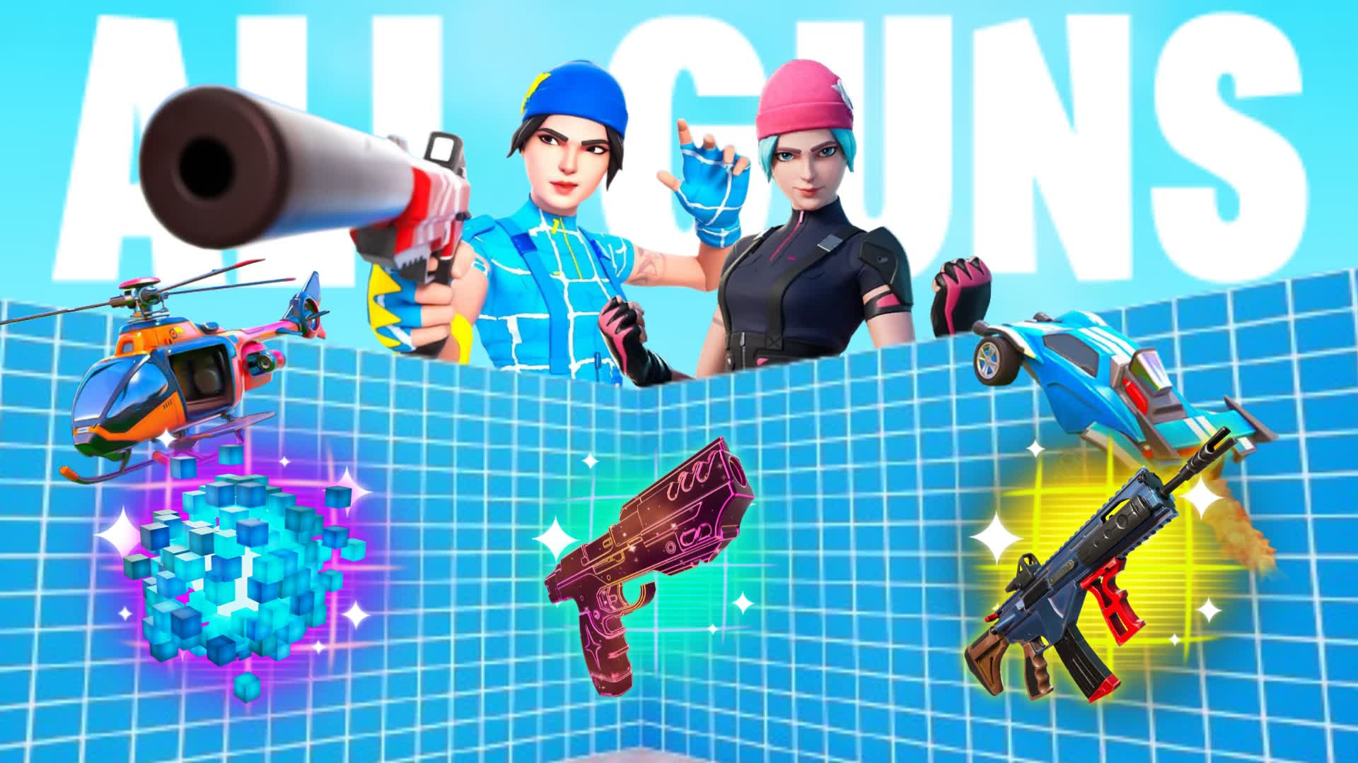 ALL GUNS & VEHICLES 1V1 6262-4351-5527 by jbgmr - Fortnite Creative Map Code - Fortnite.GG