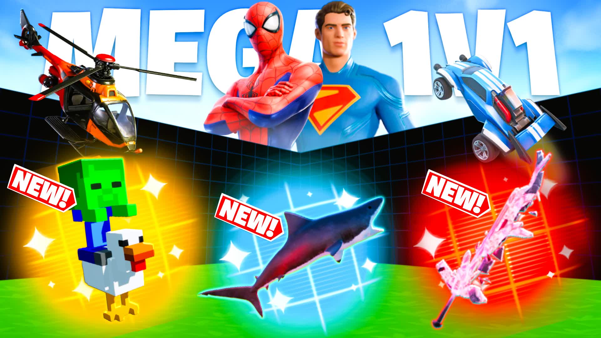 MEGA 1V1 - ALL GUNS - FFA 0445-9357-6359 by seilfn - Fortnite Creative ...