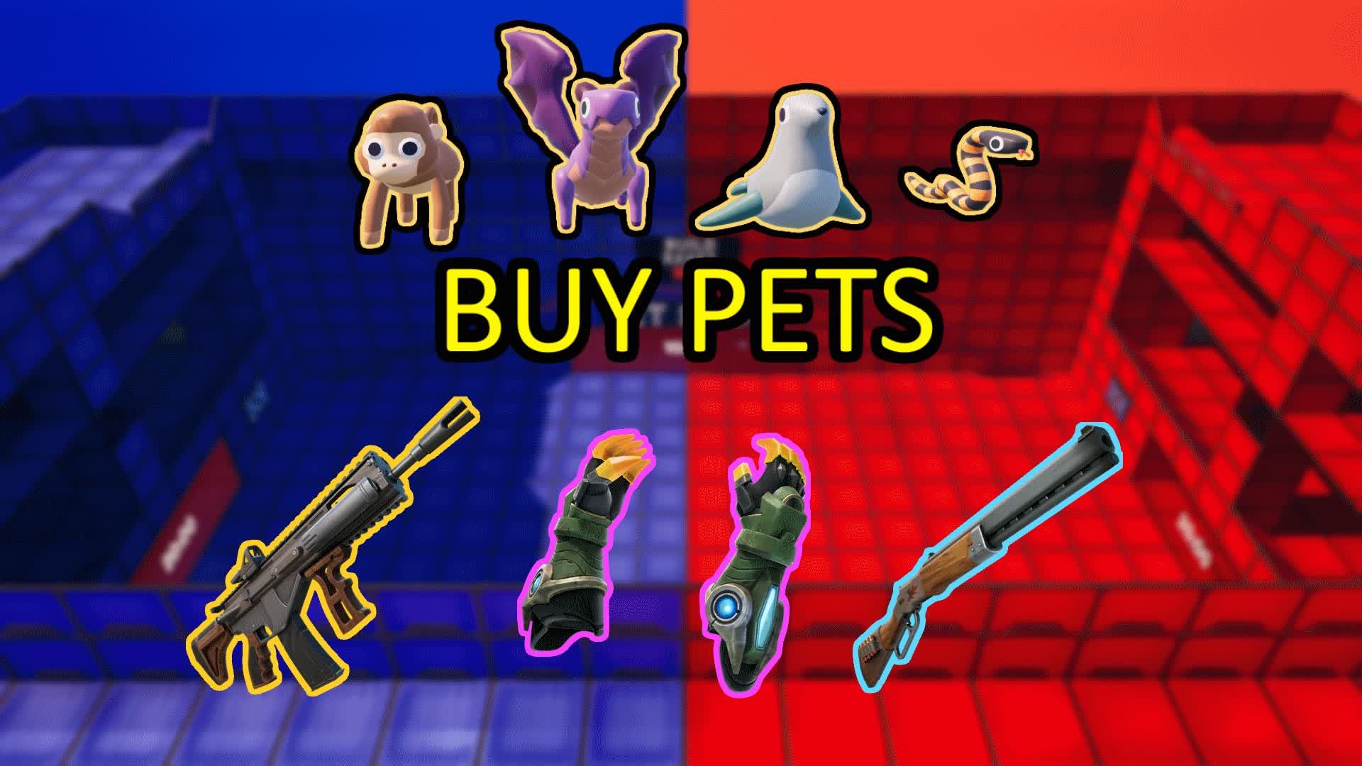 RED VS BLUE WITH PETS🐲 7993-3540-7945 by cr1pzzy - Fortnite Creative ...