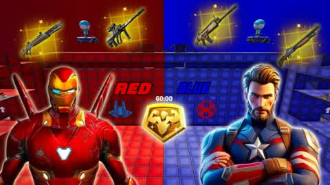 👑SUPER MARVEL REDvsBLUE🔴🔵 4056-6180-3418 by oskxr - Fortnite Creative ...