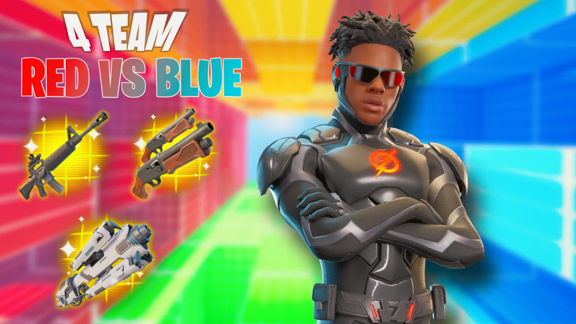 4 TEAM RED VS BLUE 🔴🔵🟢🟡 3839-1771-4116 by midaskivanc - Fortnite ...