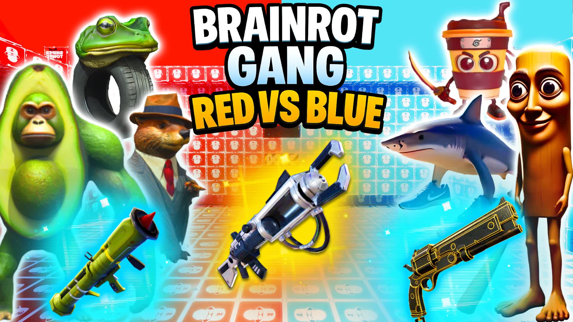 🤡🗿 BRAINROT GANG RVB 🔴🔵 4286-0316-2869 by theselektor - Fortnite