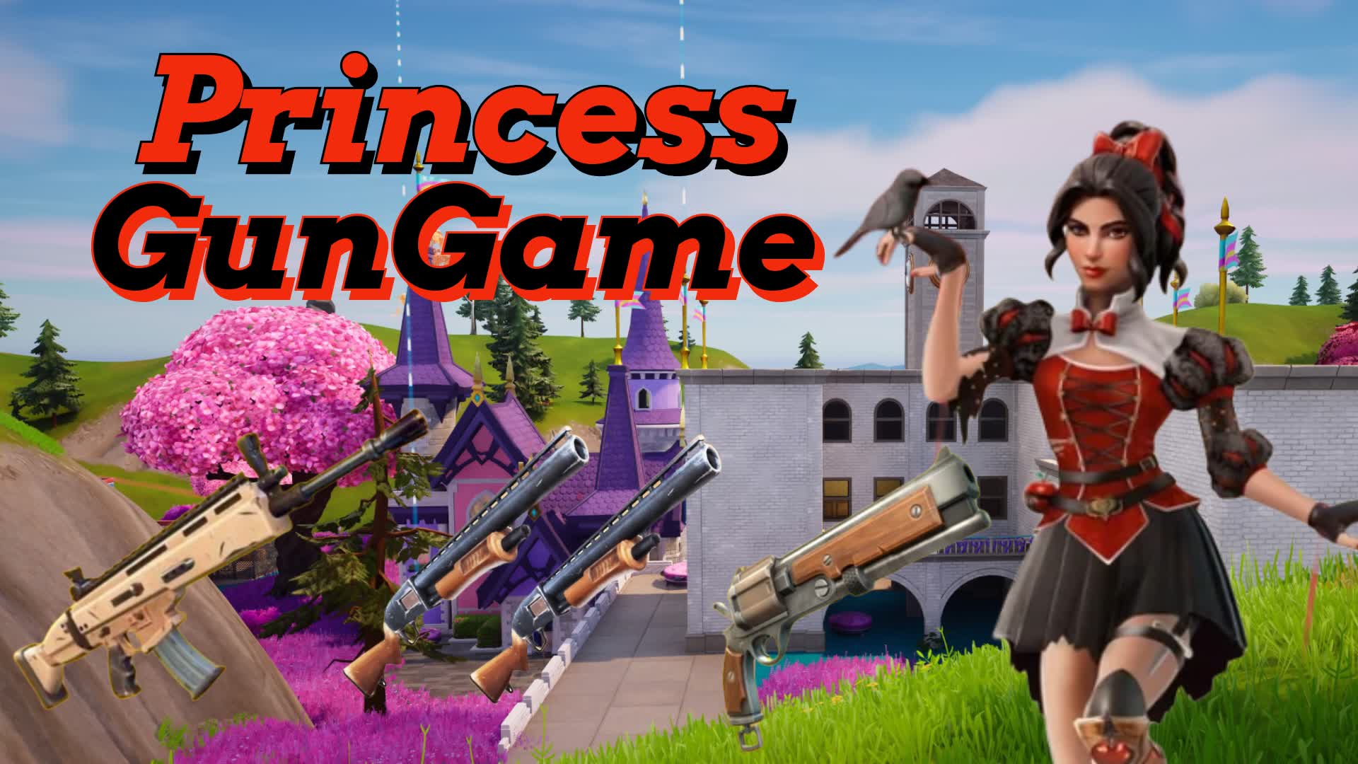PRINCESS TILTED TOWERS: gun game 2424-1890-8856 by pinkstar - Fortnite ...