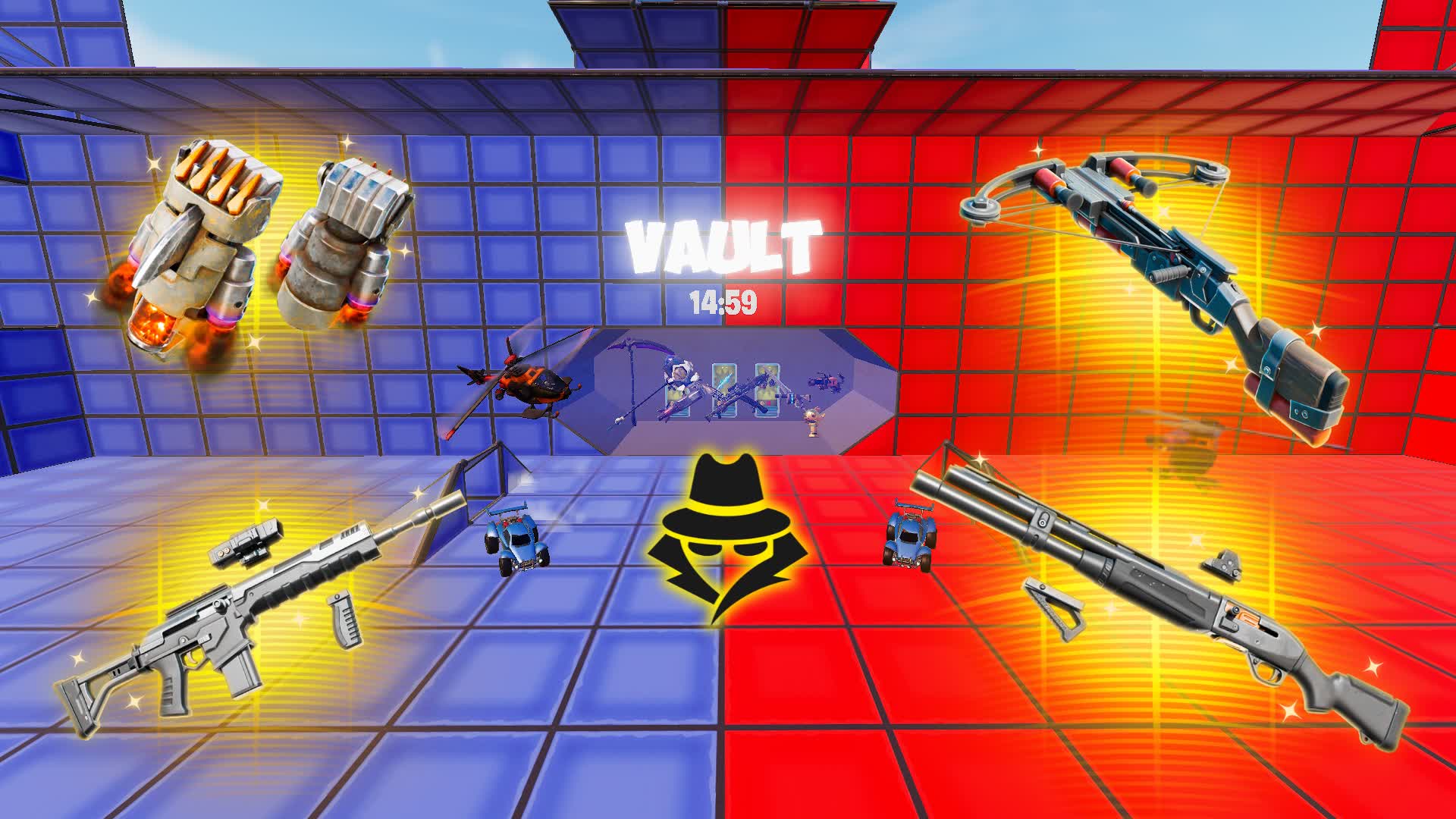 KING RED VS BLUE 🔴🔵 9686-8312-5973 من ابتكار prosetup - Fortnite