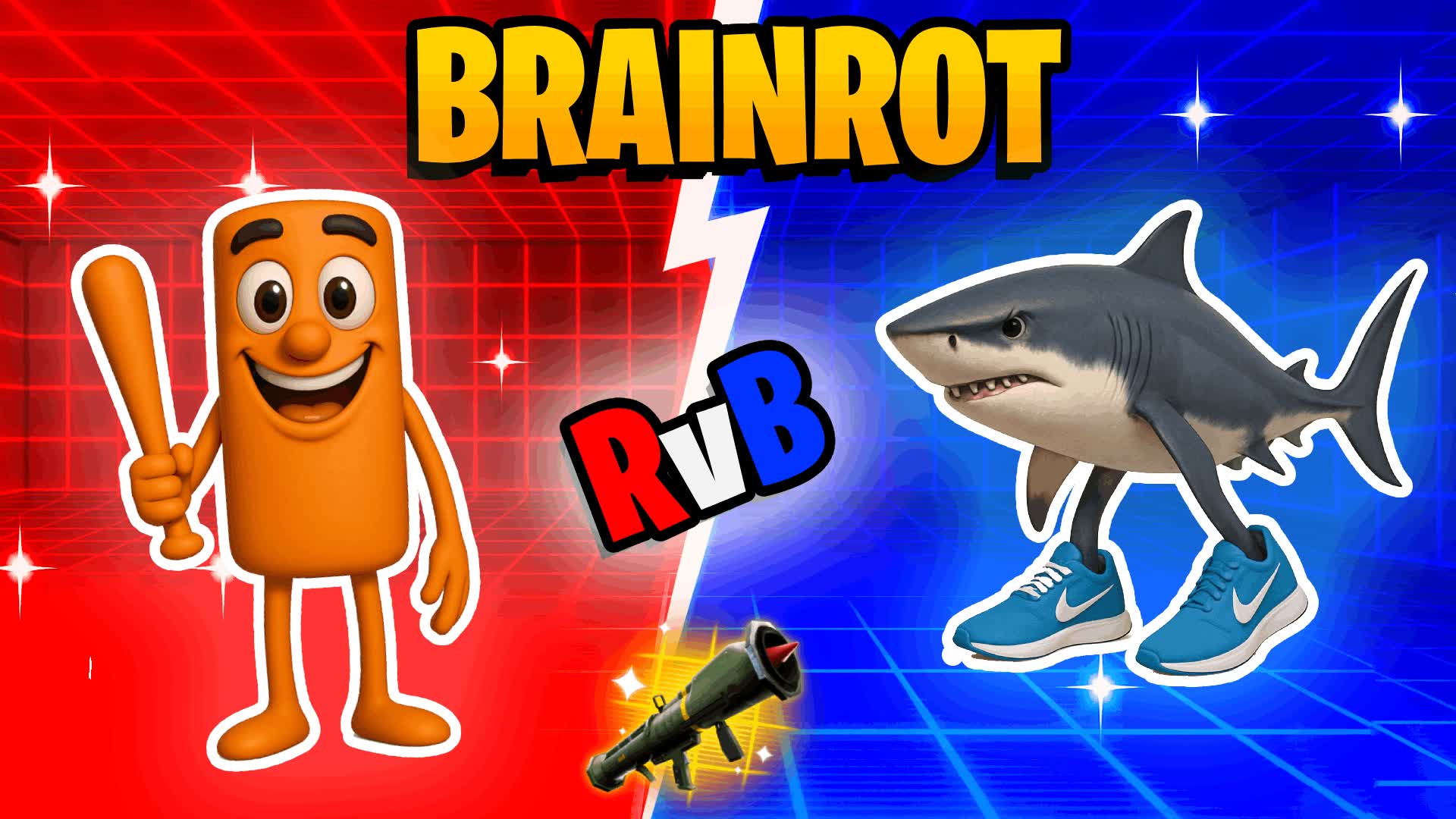 BRAINROT RED VS BLUE 🦈 4198-0627-7096 by c4ctus - Fortnite