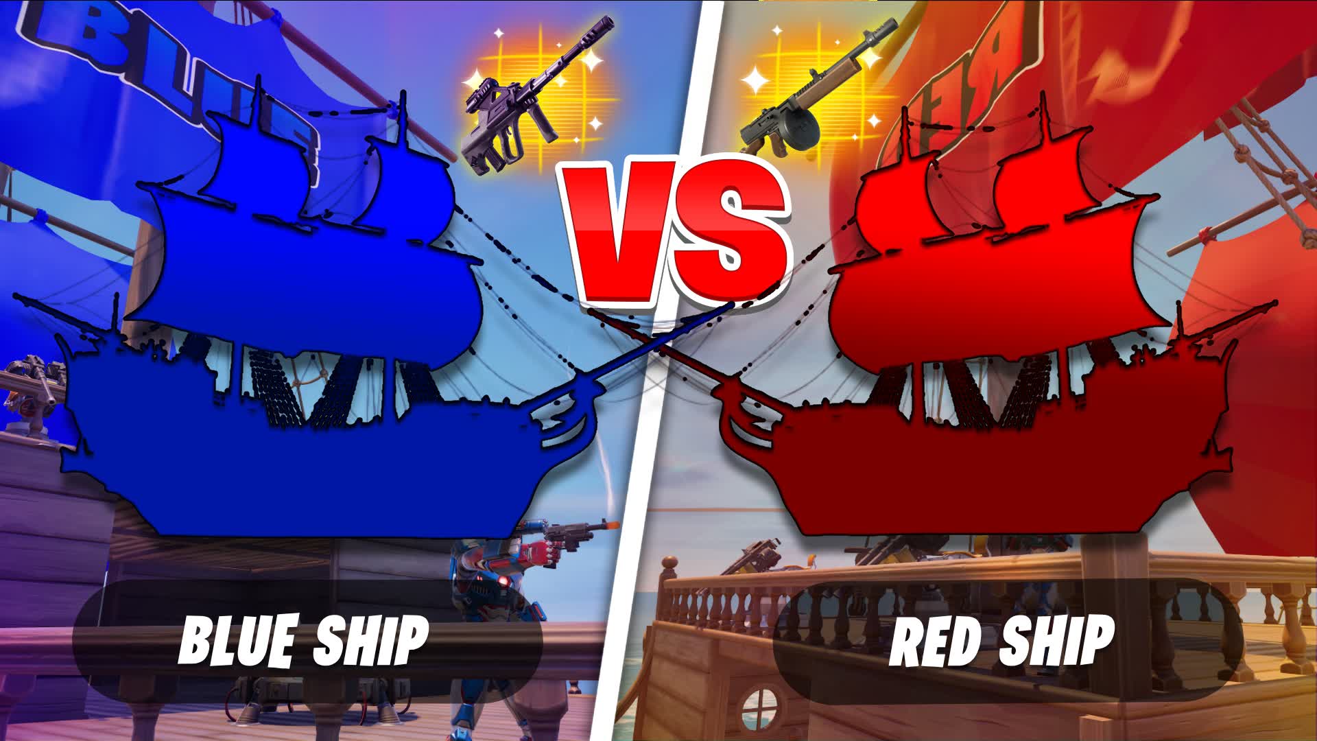 🔴 RED SHIP VS BLUE SHIP 🔵 BATTLE 🚀 0772-2587-0976 by remu1 - Fortnite ...