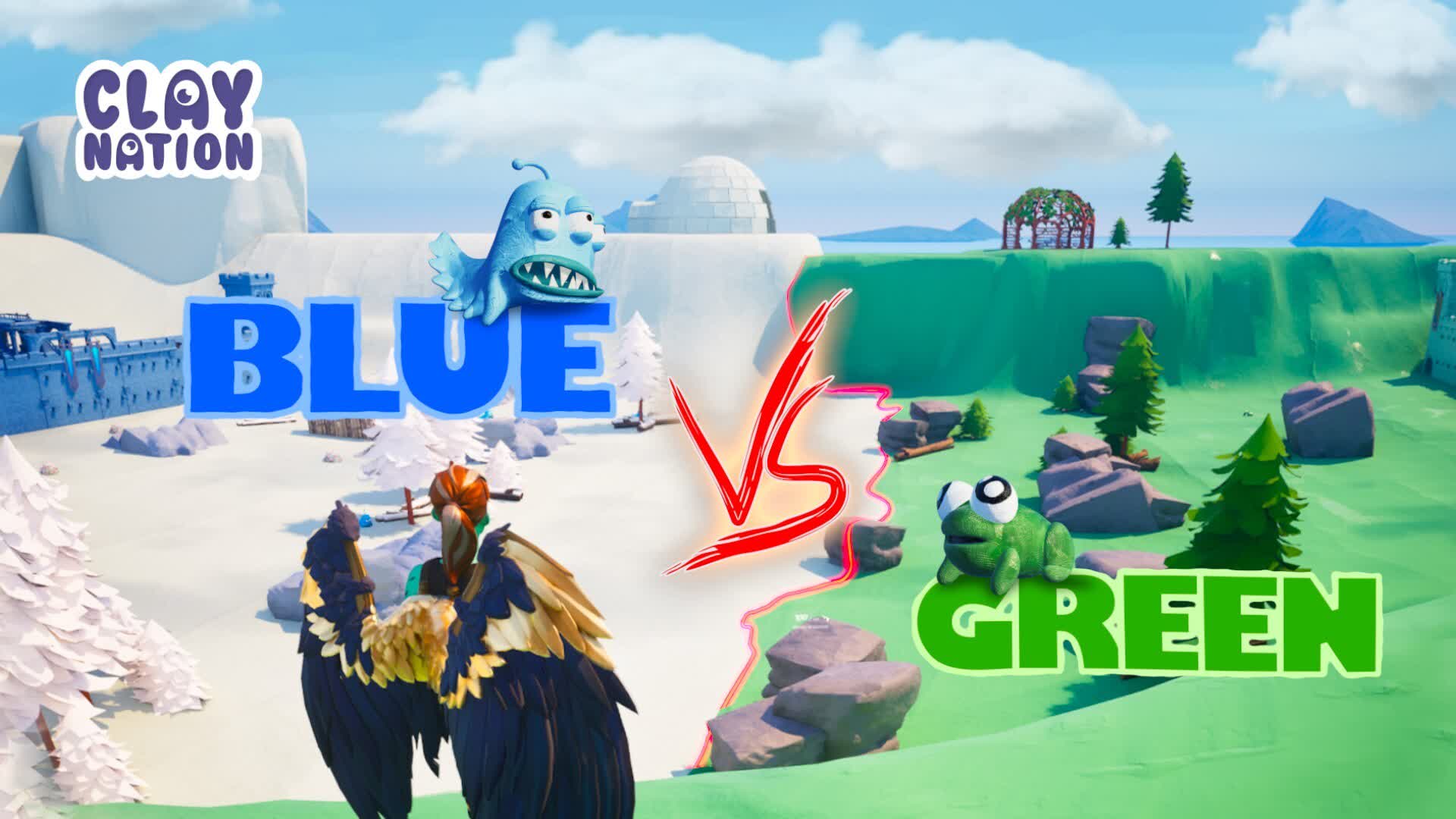 CLAY NATION GREEN V BLUE 3175-0825-4290 by claynation - Fortnite ...