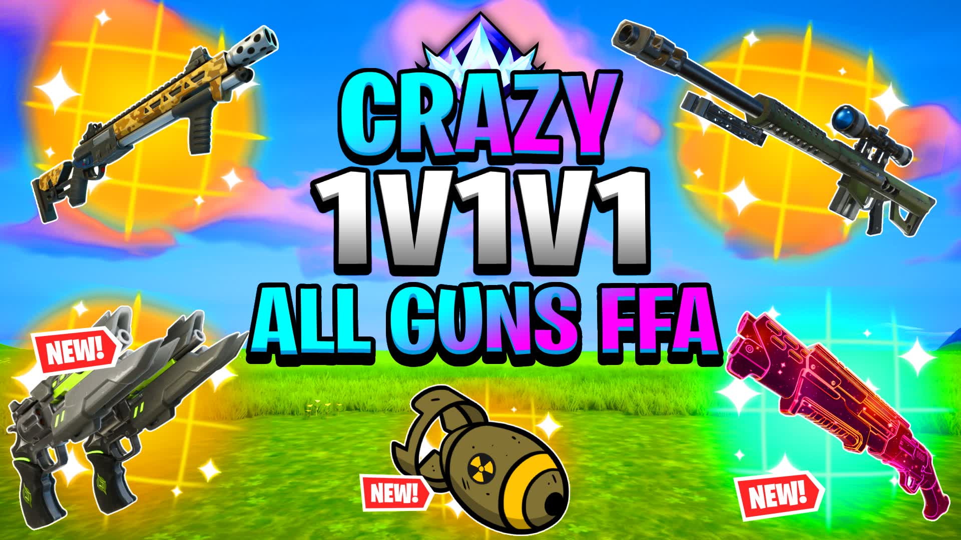 CRAZY 1V1V1 ALL GUNS FFA 0029-3556-9959 by saozx - Fortnite
