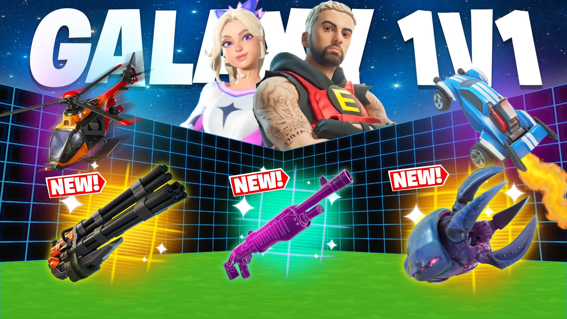 GALAXY 1V1 - ALL GUNS & VEHICLES 8377-9364-3582 by 777vega - Fortnite ...