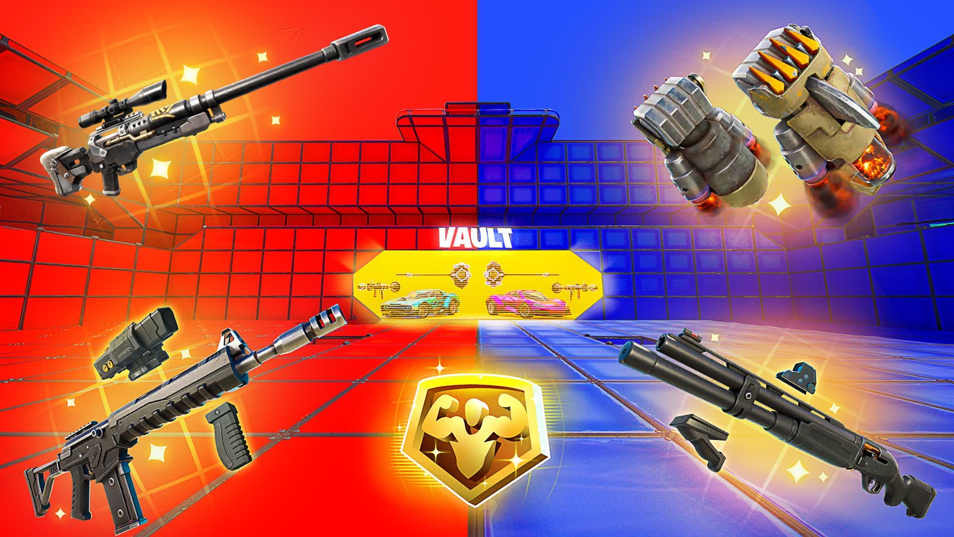 RED VS BLUE WITH EXOTIC GUN 5097-0046-4366 من ابتكار qw1zy - Fortnite