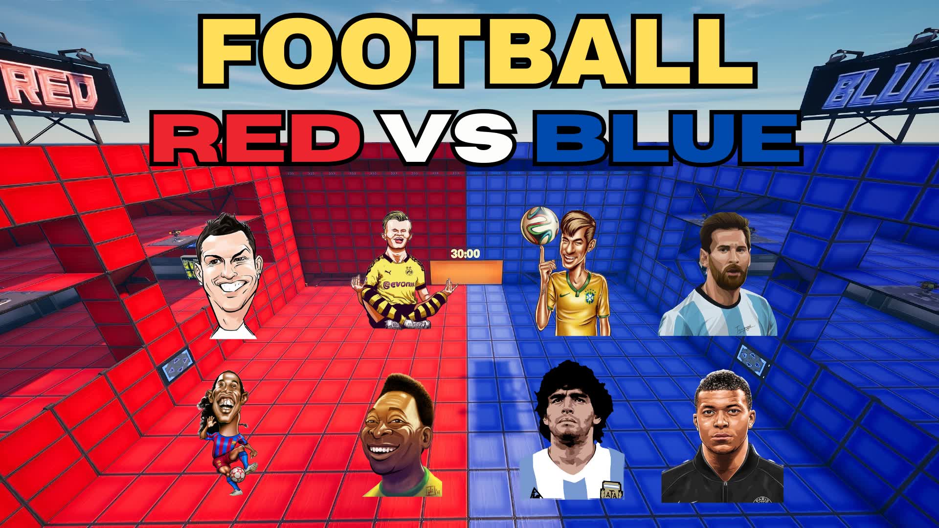 FOOTBALL RED VS BLUE 2977-4487-9790 by tazezao - Fortnite Creative Map ...