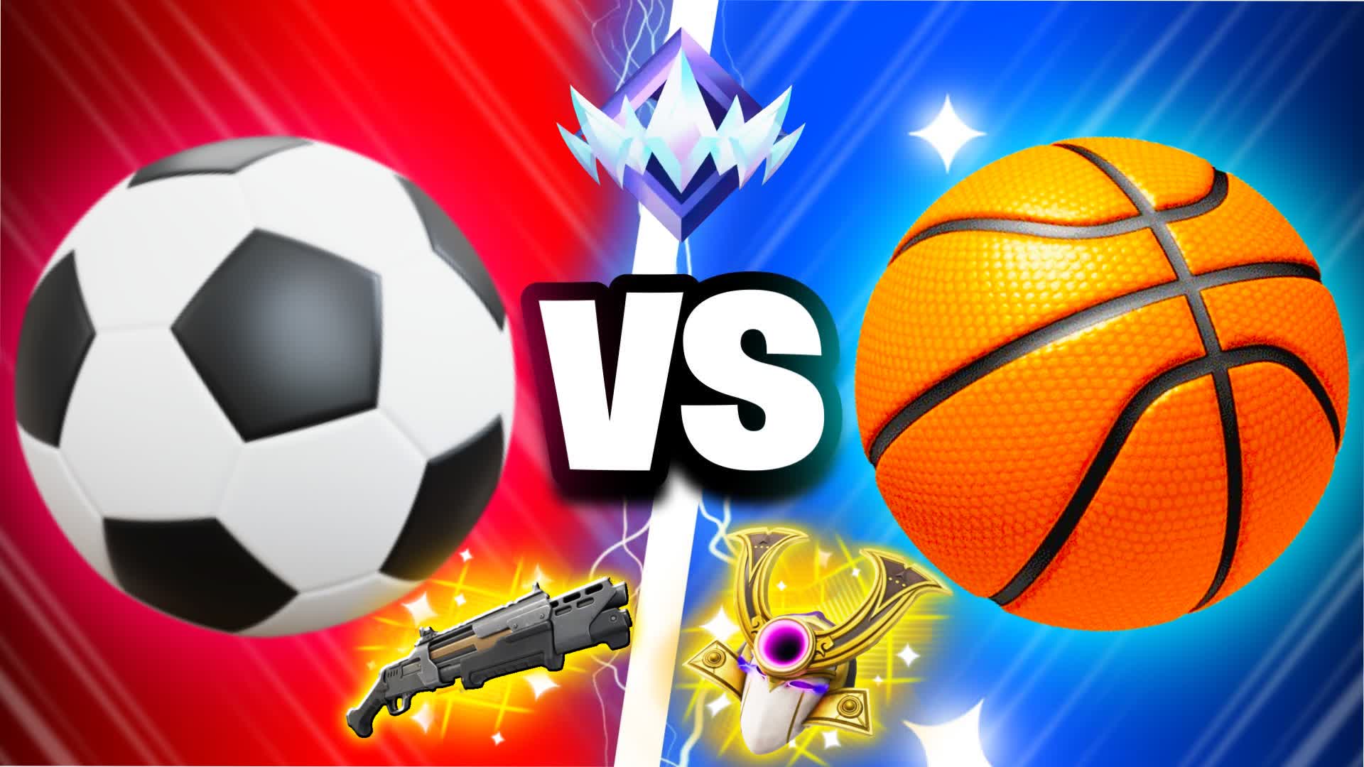 🏆 FOOTBALL VS BASKETBALL 🏀 1413-4086-4122 من ابتكار delfincraft - Fortnite
