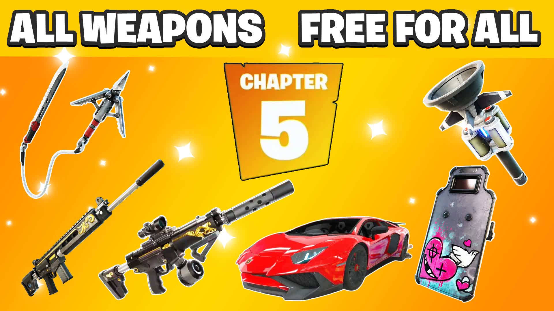 FREE FOR ALL - ALL WEAPONS & ITEMS 3427-0334-8273 by mapjus - Fortnite ...