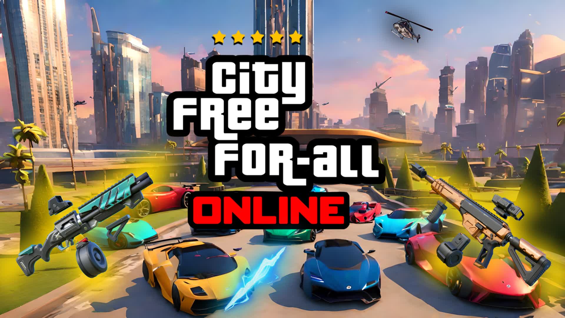 💯 CRAZYY GTA CITY FREE FOR ALL 2633-2003-1417 by mxstafa - Fortnite Creative Map Code - Fortnite.GG
