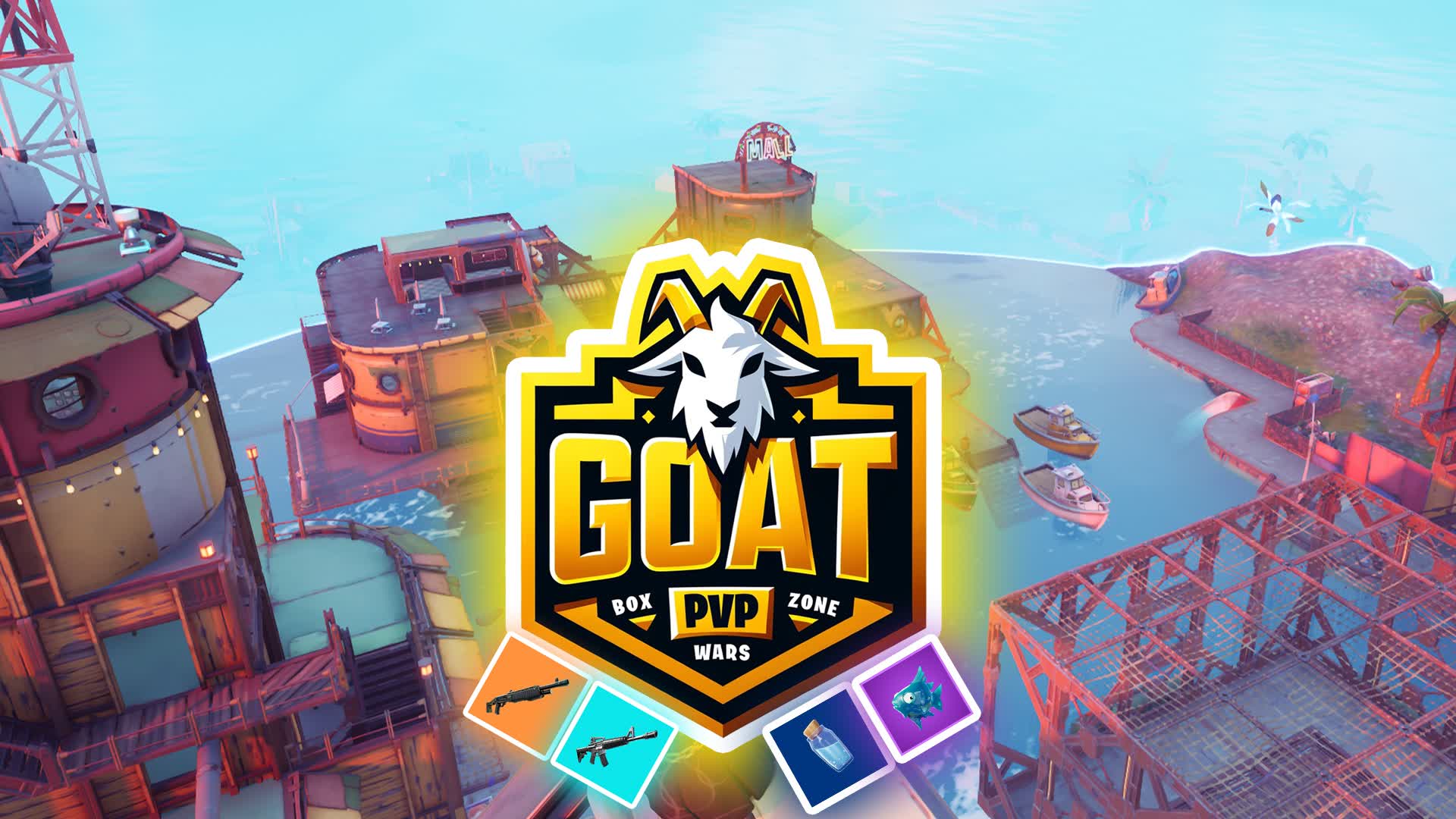 🐐 GOAT PORT ZONE WARS 🌀 1157-2760-3730 by yorel - Fortnite Creative Map Code - Fortnite.GG