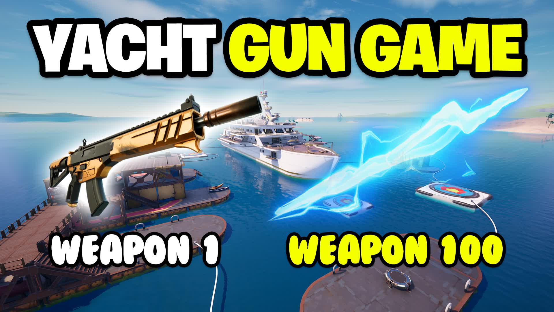 ⛵ THE YACHT GUN GAME 🔫 0266-8130-2071 by digitag - Fortnite Creative Map Code - Fortnite.GG