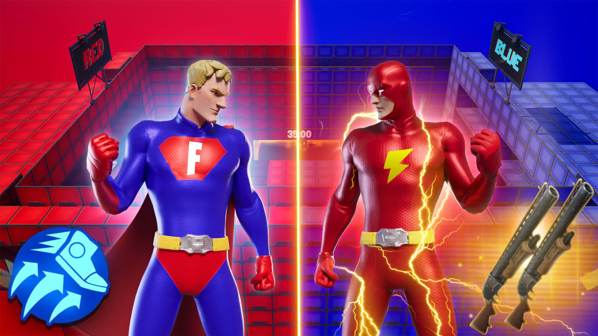 Red Vs Blue HEROES 0887-9281-9291 by rvb - Fortnite Creative Map Code ...