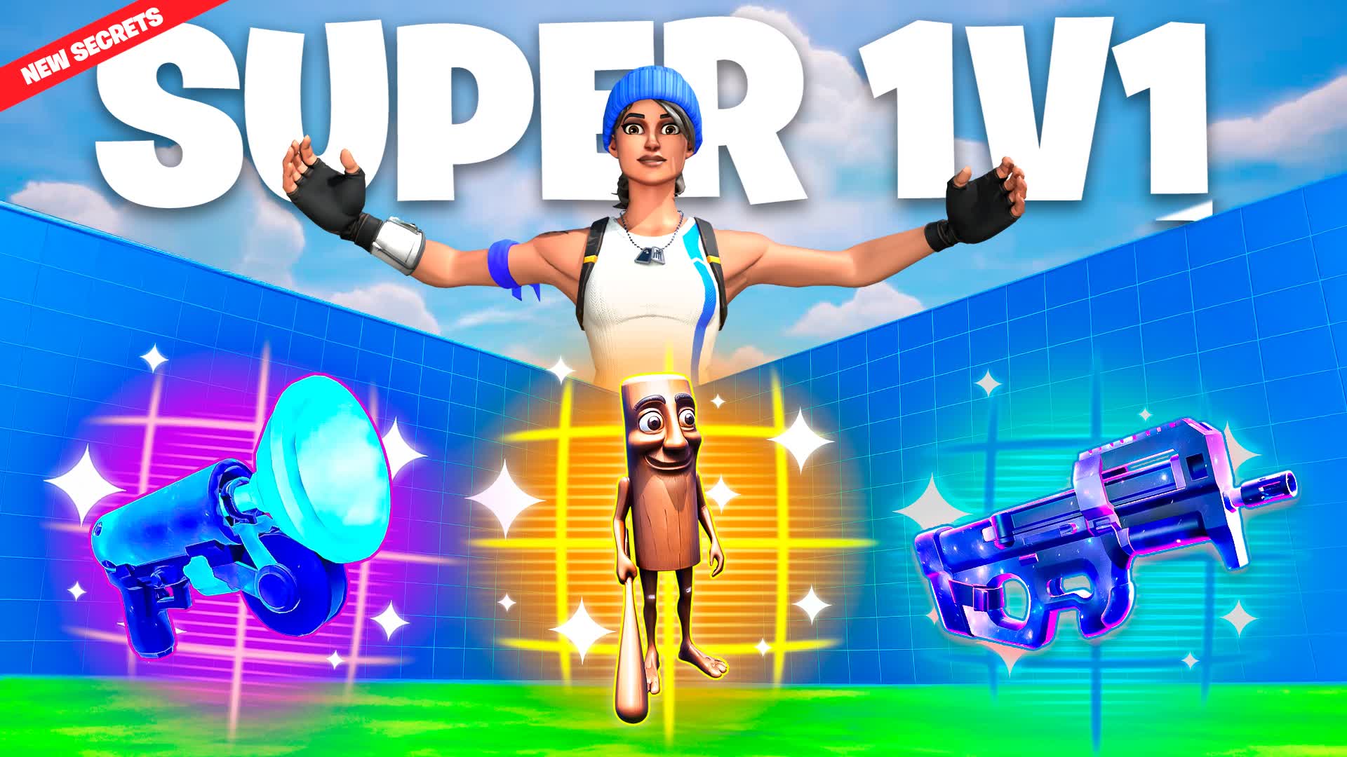 SUPER 1V1 - ALL GUNS - FREE FOR ALL (5762-4726-2703) by jelty - Fortnite Creative Map - FCHQ.io