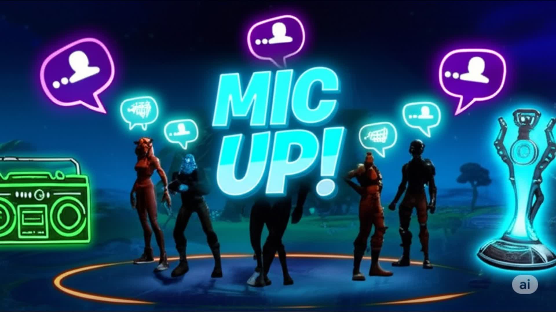 Mic Up - Proximity Chat 6100-7735-6514 by kossy - Fortnite Creative Map ...