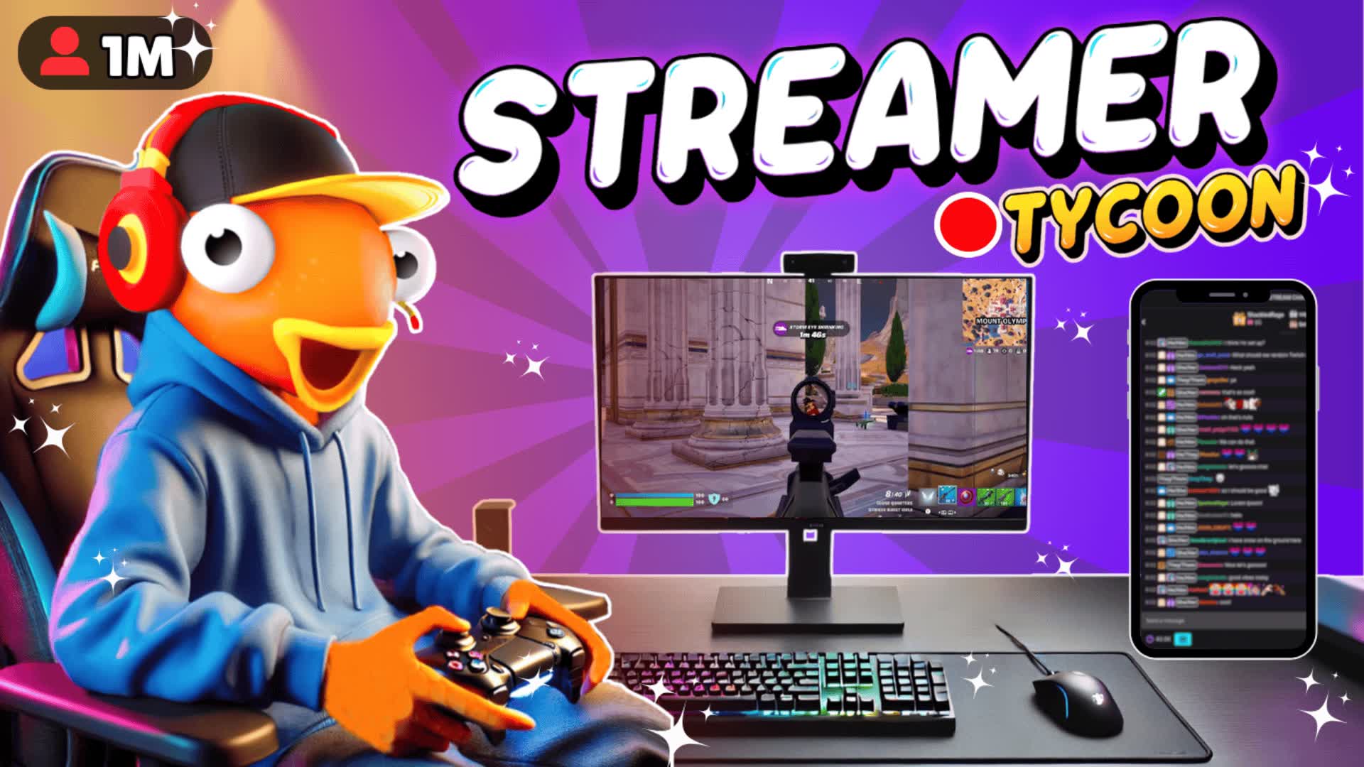 STREAMER TYCOON 🔴 5471-8113-8457 by firestudio - Fortnite Creative Map ...