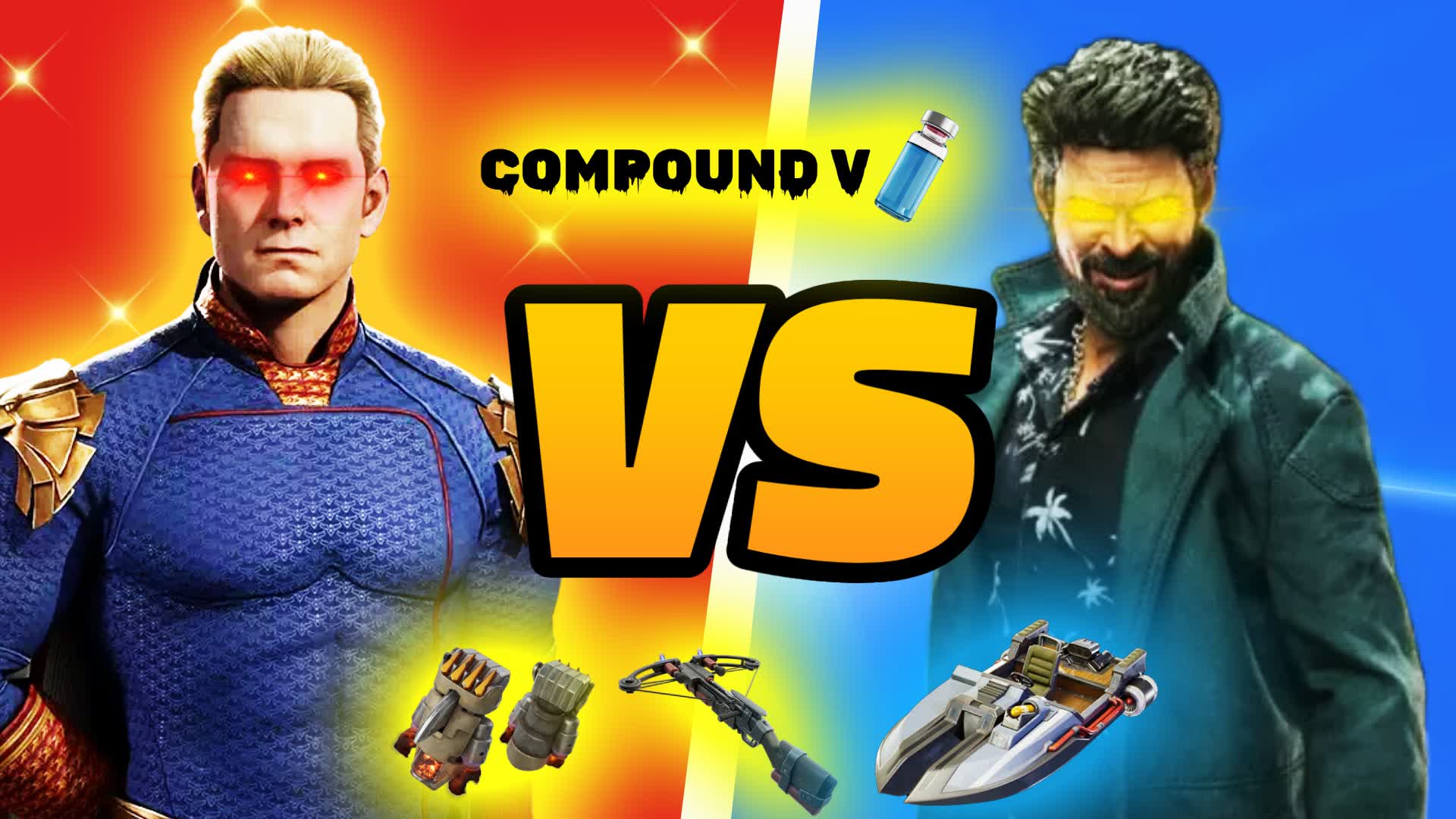 🔥 HOMELANDER VS BUTCHER red vs blue🔵🔴 9003-2754-4871 by the_hkr - Fortnite