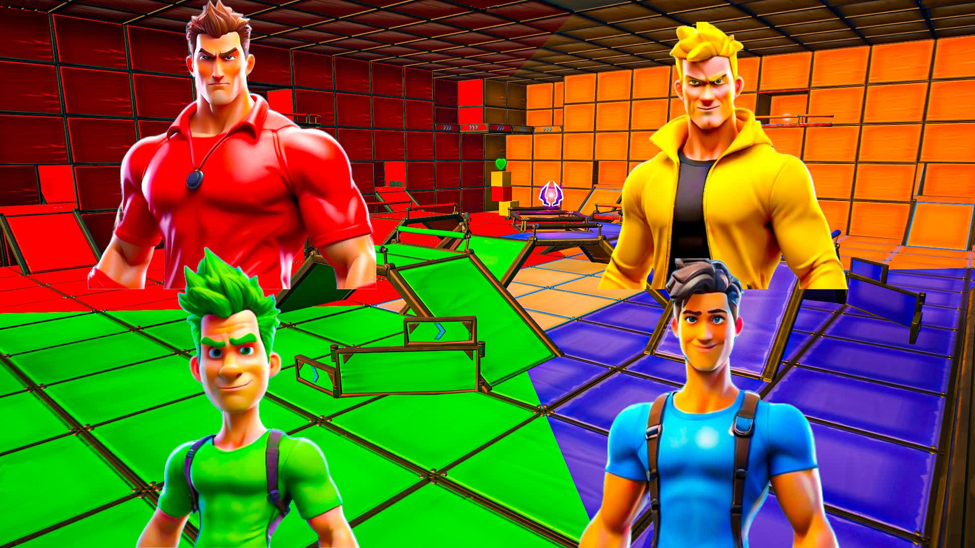 RED vs BLUE vs GREEN vs YELLOW(6V6V6V6) 6729-8226-8041 by outcastashu - Fortnite Creative Map ...