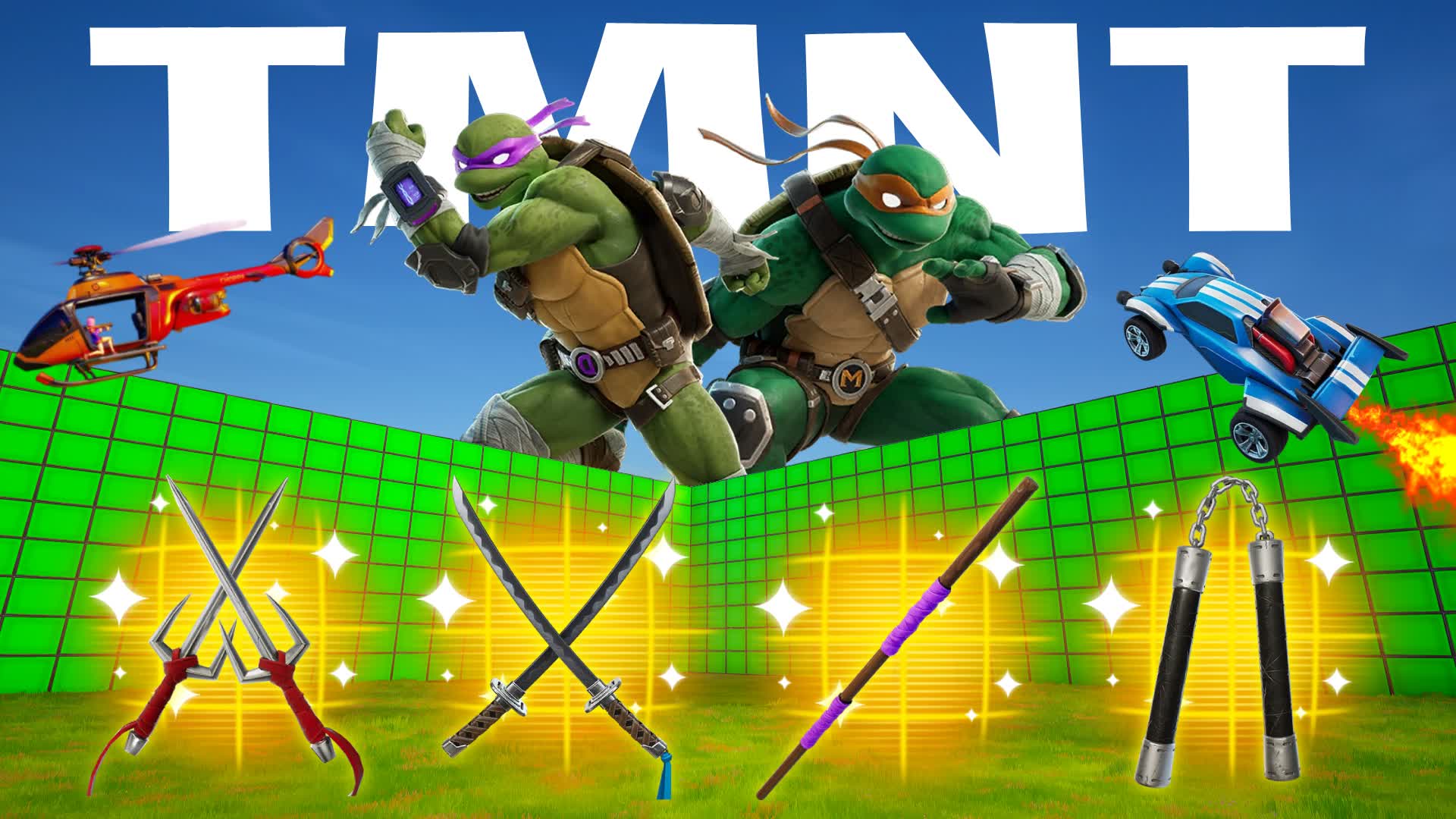 TMNT ALL WEAPONS AND VEHICLES 2655-7416-7195 by rmi7f - Fortnite Creative Map Code - Fortnite.GG