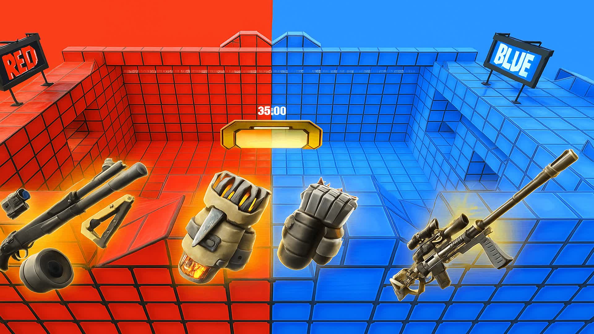 AMAZING RED VS BLUE 🔴🔵 8689-5960-9572 by daba22 - Fortnite Creative Map ...