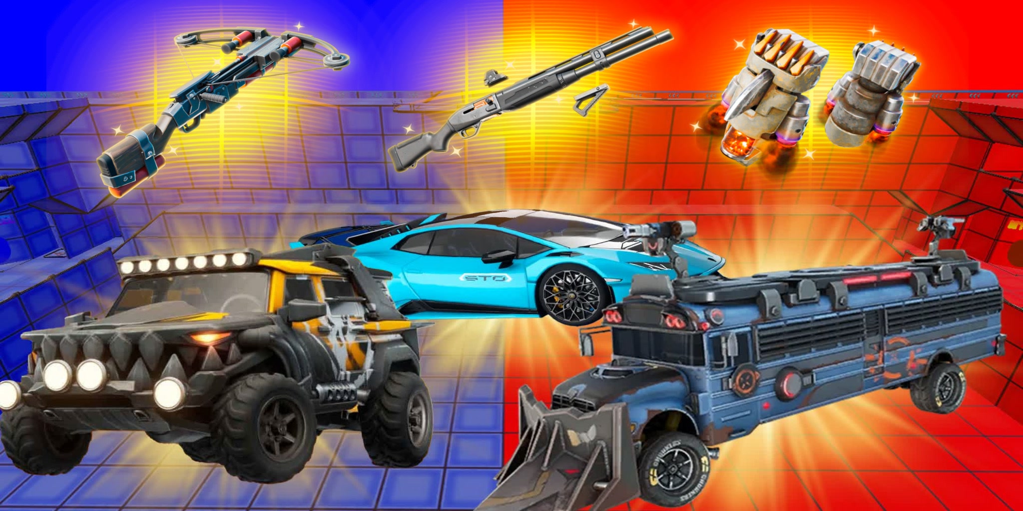 ALL VEHICLES RED VS BLUE GUN GAME🔴🔵 6808-6563-6207 by bestffamap ...