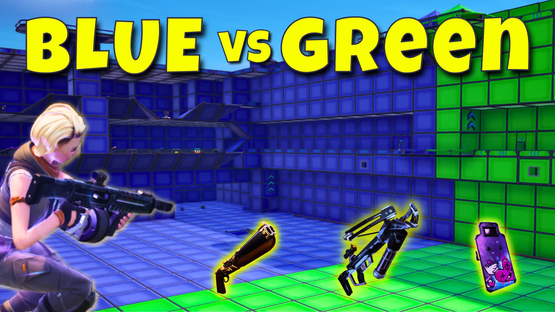 Insane Blue vs Green 5361-4114-6888 by boby273 - Fortnite Creative Map Code - Fortnite.GG