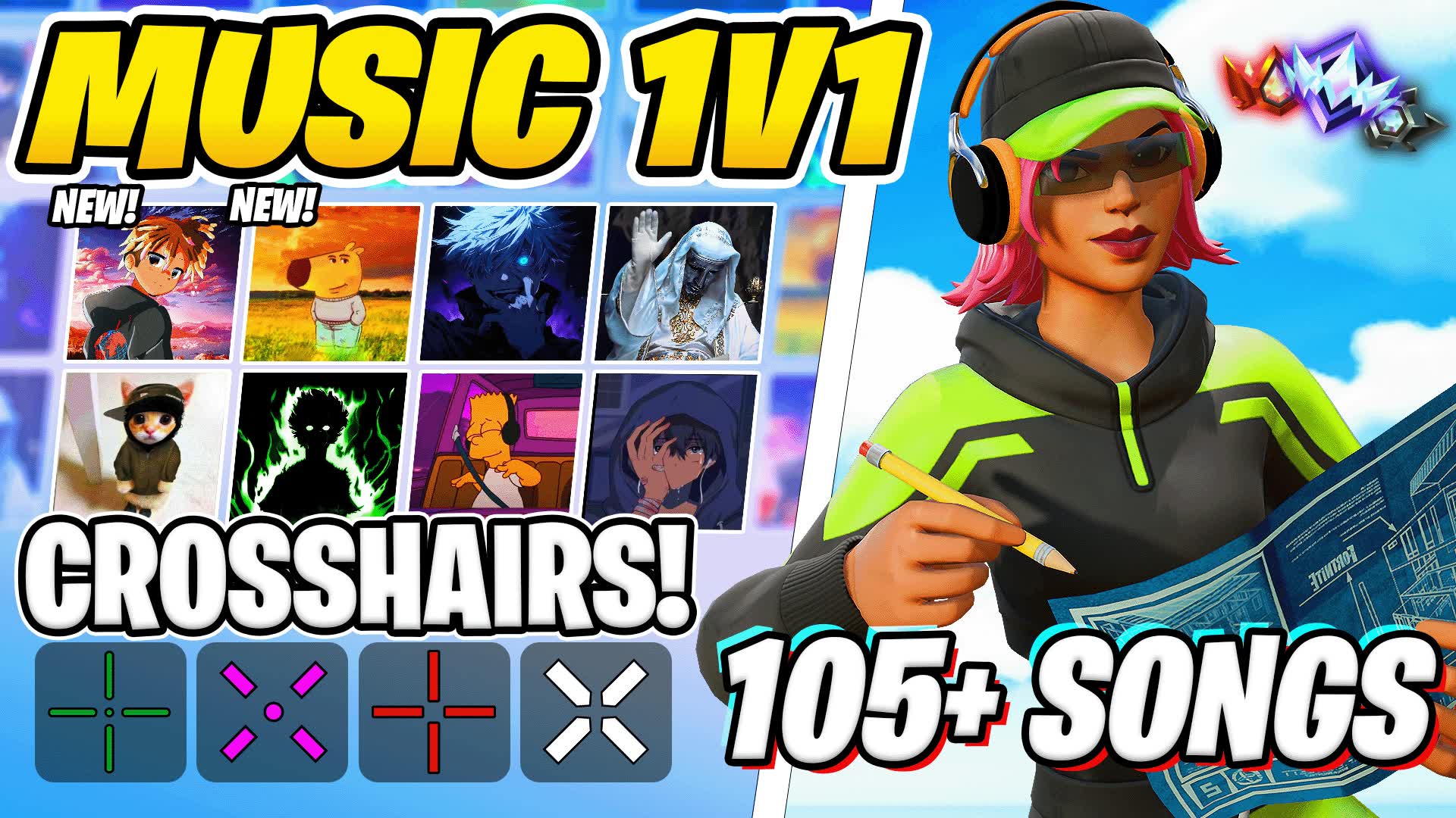 🏆BEST MUSIC 1V1 [105+ SONGS🎵] 1863-5876-6910 by vency - Fortnite Creative Map Code - Fortnite.GG