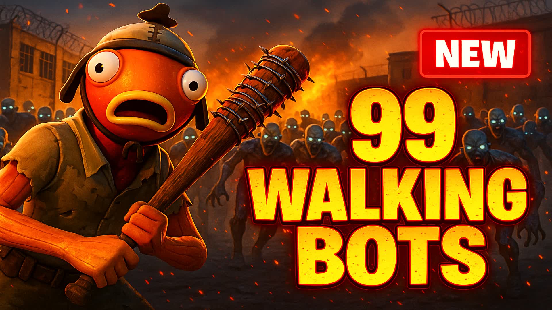 99 WALKING BOTS 🧟 Zombie Survival 8416-7735-6390 by littleguy - Fortnite