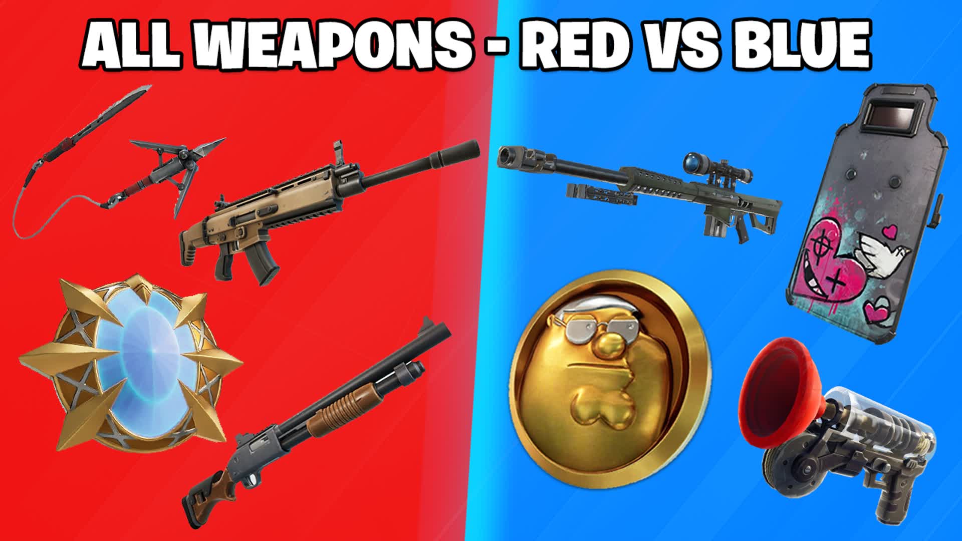 All weapons - RED VS BLUE ⭐ 9203-6603-5071 by len - Fortnite