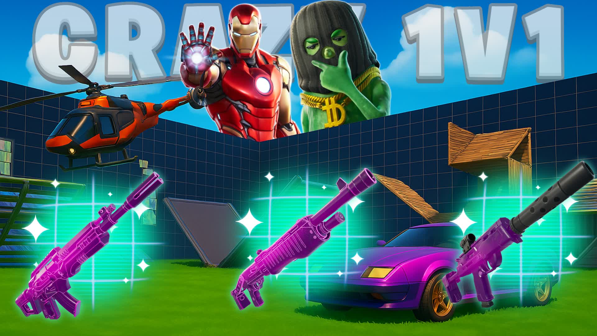 Crazy Ultimate 1v1v1 FFA 🔫 9015-0134-3732 by bejk - Fortnite