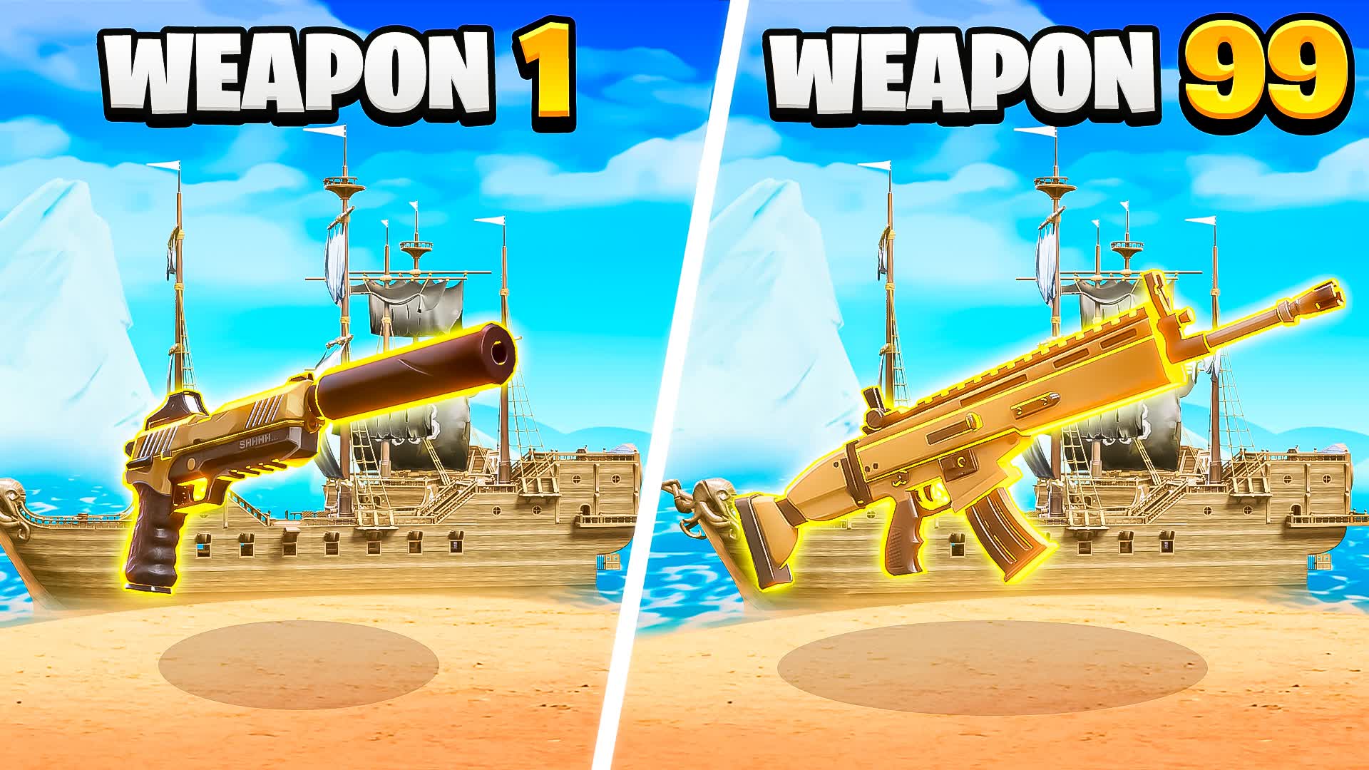 BOAT BATTLE GOLD GUN GAME 🛥️ 9476-1832-9424 by drink - Fortnite ...