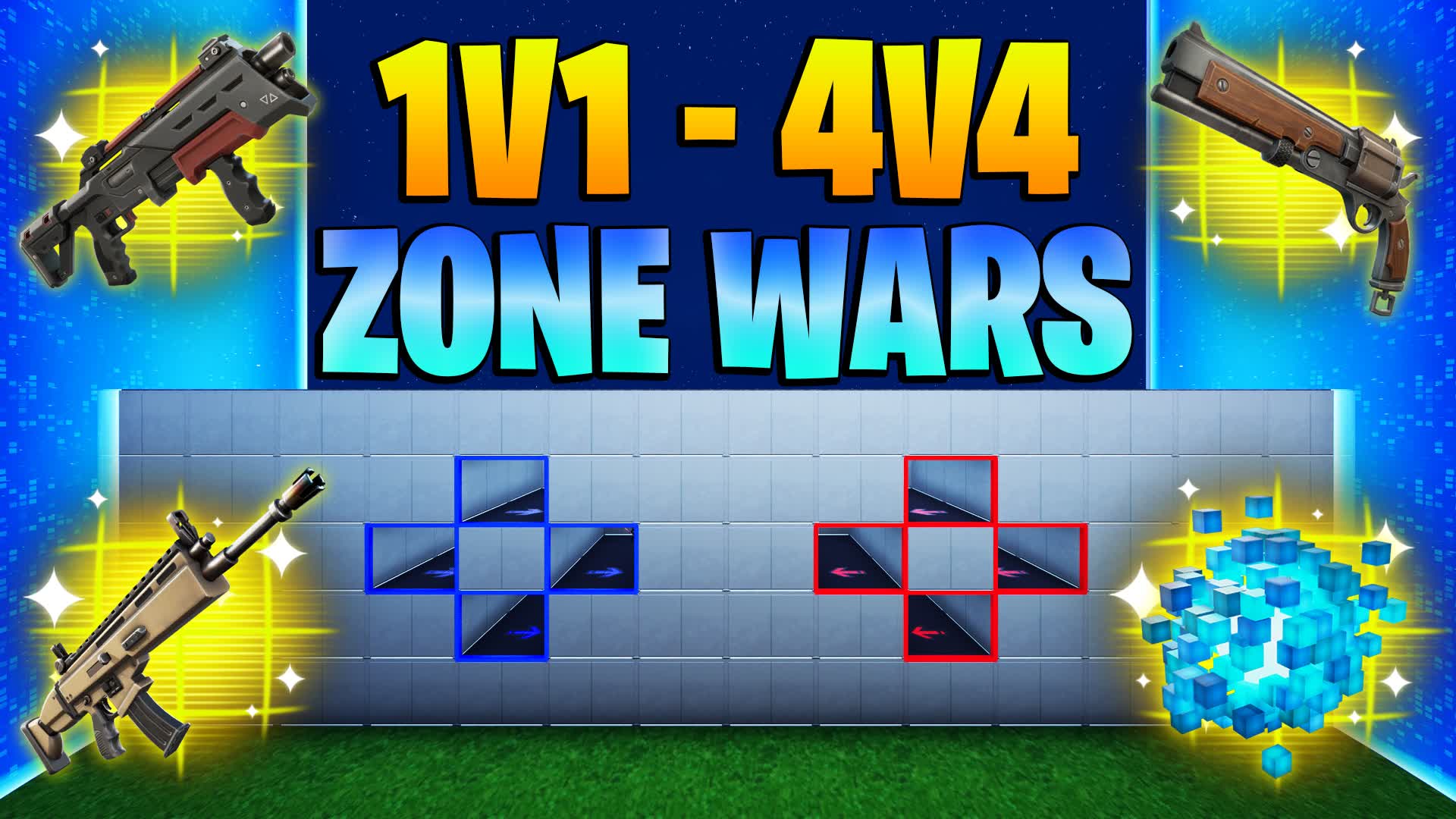 1V1V4V4 Zone Wars 5099-1486-9518 by mrkombatant - Fortnite Creative Map Code - Fortnite.GG