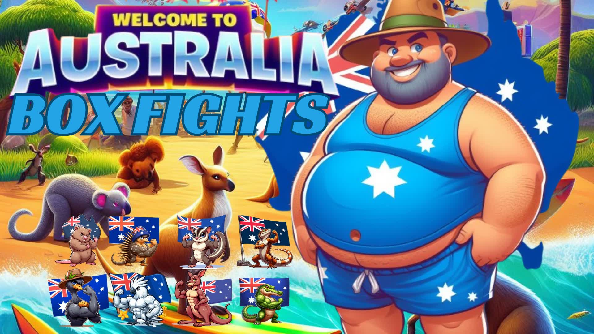 Australia Box Fight Superpowers 1910-1450-7508 من ابتكار yeetburger ...