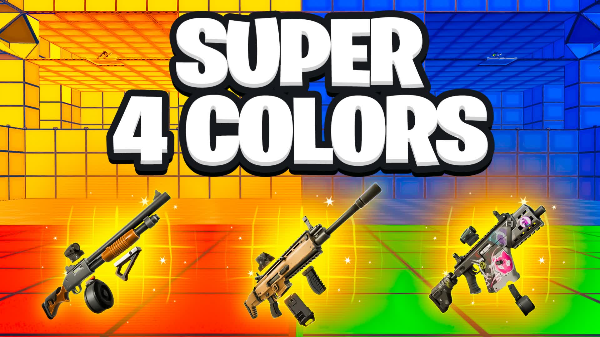 SUPER 4 COLORS 🔴🟩🔵🟧 5790-3817-1871 by mau - Fortnite