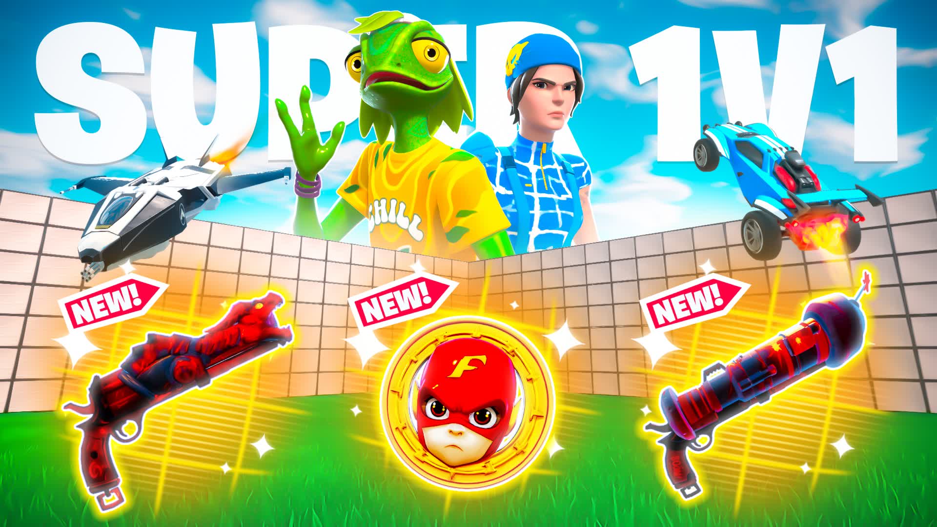 SUPER 1V1 ALL GUNS FFA 1479-9107-3964 by nss1 - Fortnite Creative Map Code - Fortnite.GG