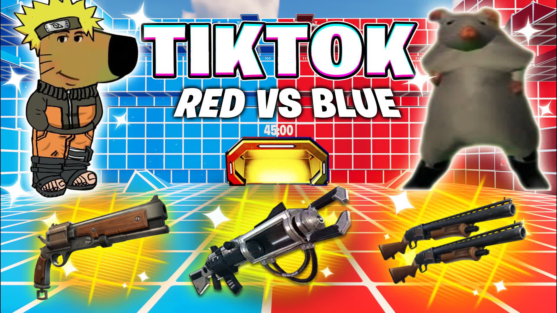 TIKTOK RED VS BLUE 🔵🔴 0535-4356-8837 by minicutie - Fortnite Creative ...