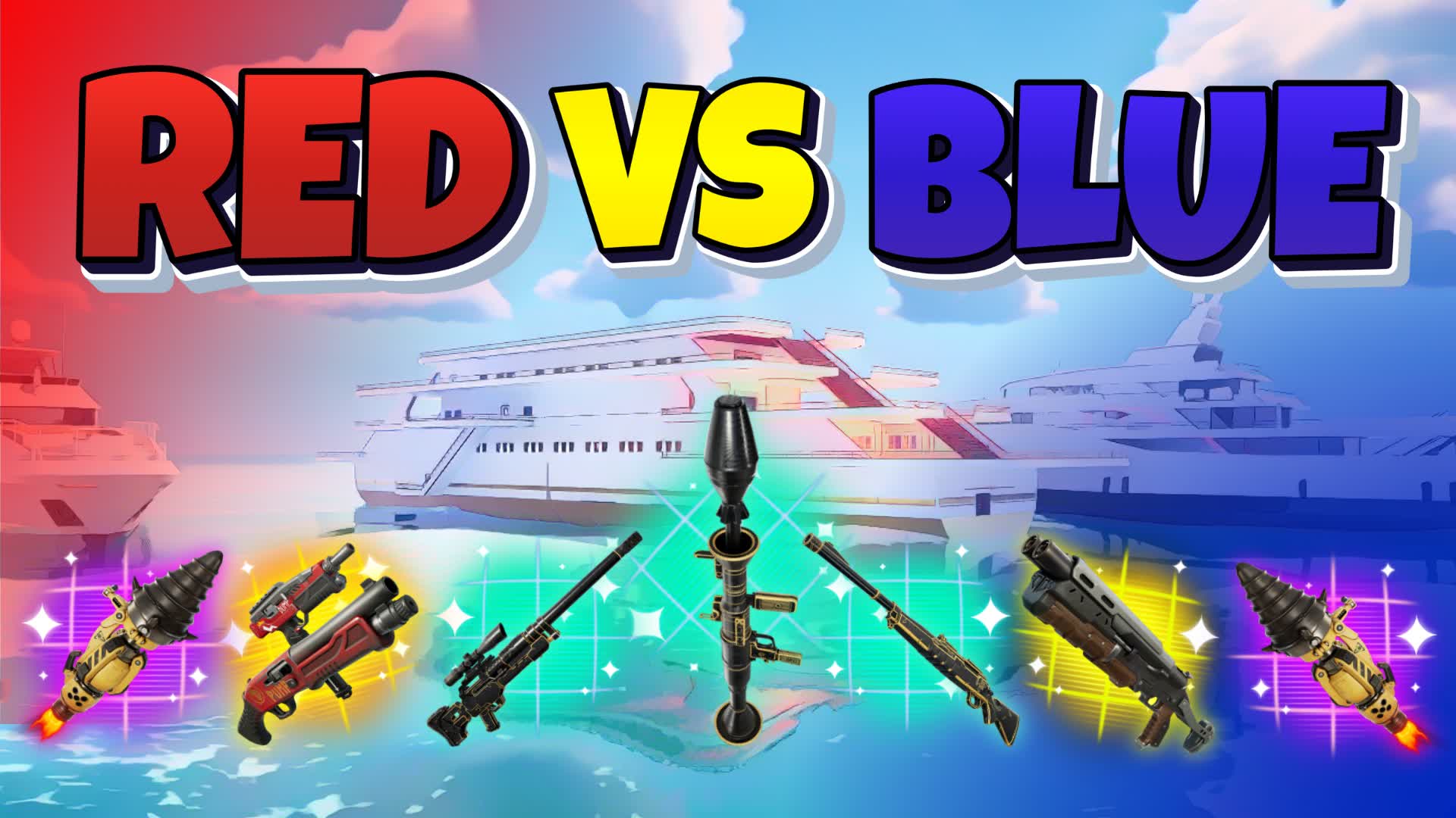 RED VS BLUE YACHT ZERO BUILD 🔴🔵 8045-6863-9508 by red-xp - Fortnite Creative Map Code - Fortnite.GG