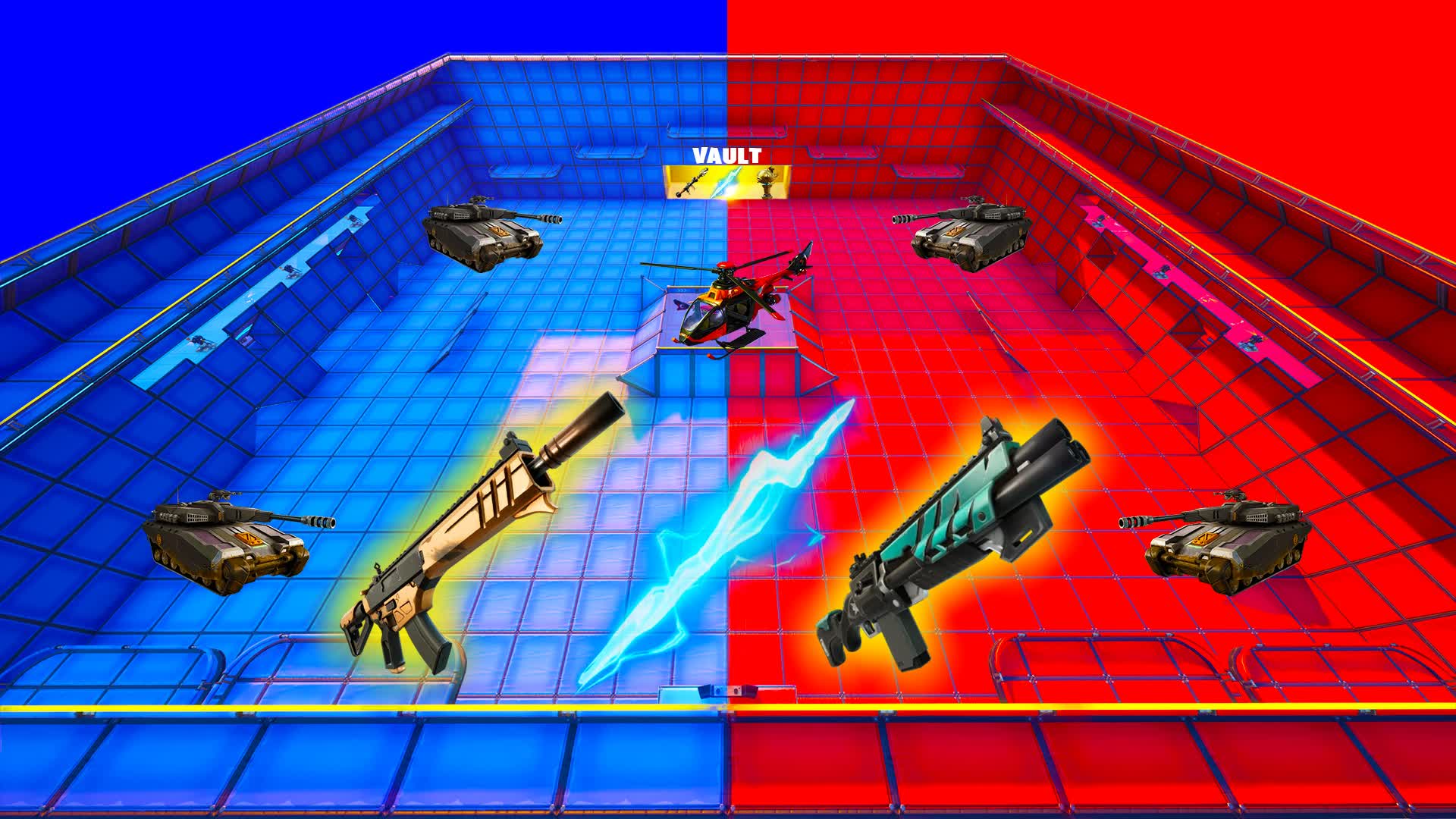 MEGA RED VS BLUE🔴🔵 9883-6726-0229 by bodacioustaters - Fortnite ...