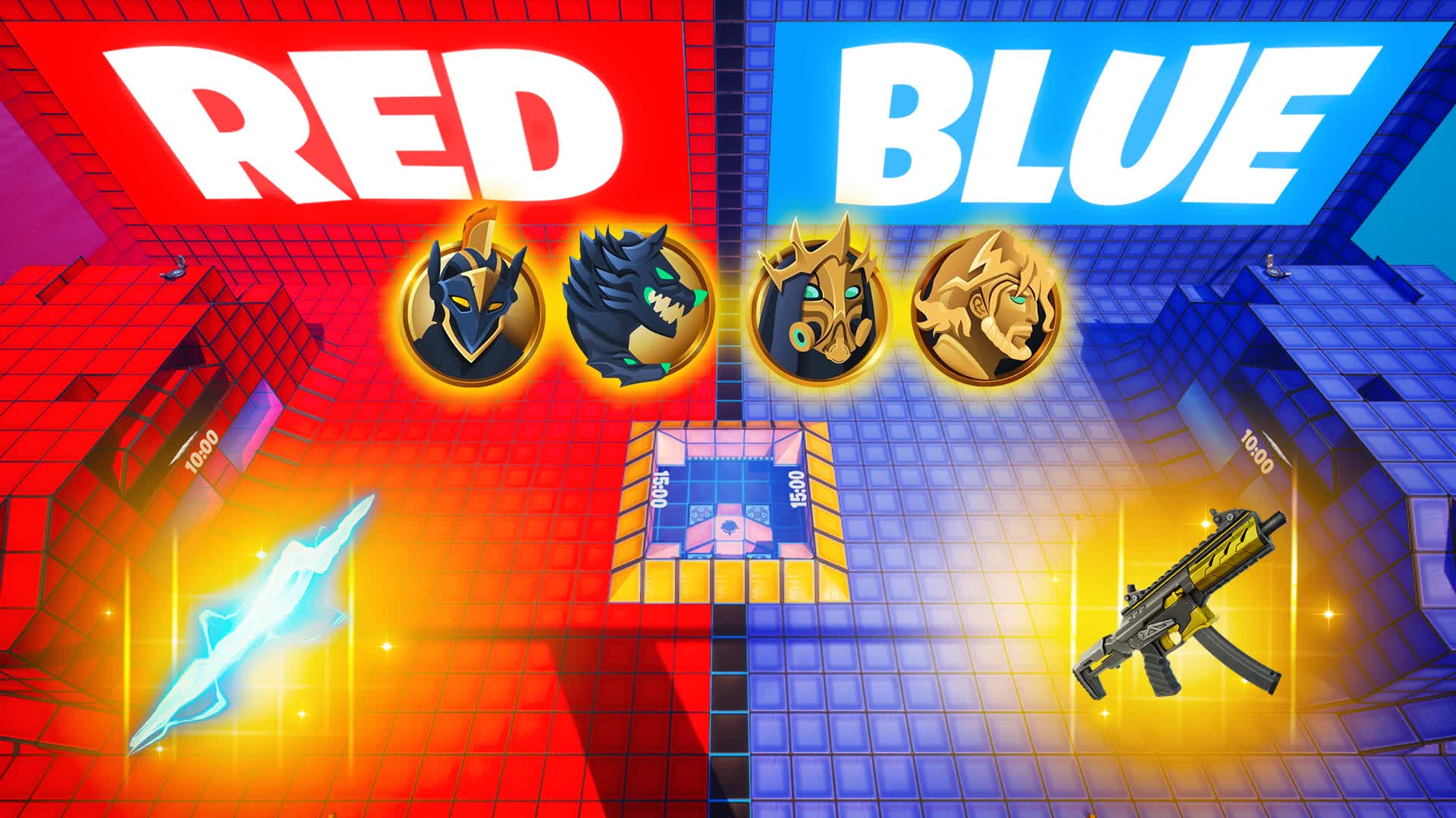 AMAZING RED VS BLUE 🔴🔵 9145-1990-1340 by miniduck - Fortnite Creative Map Code - Fortnite.GG