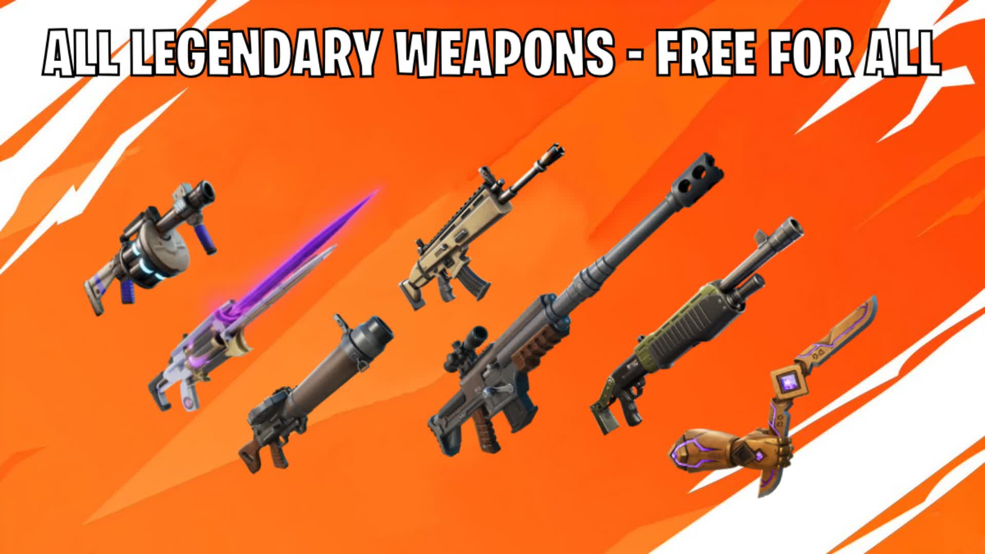 Juega ALL LEGENDARY WEAPONS - FREE FOR ALL | Fortnite Zone