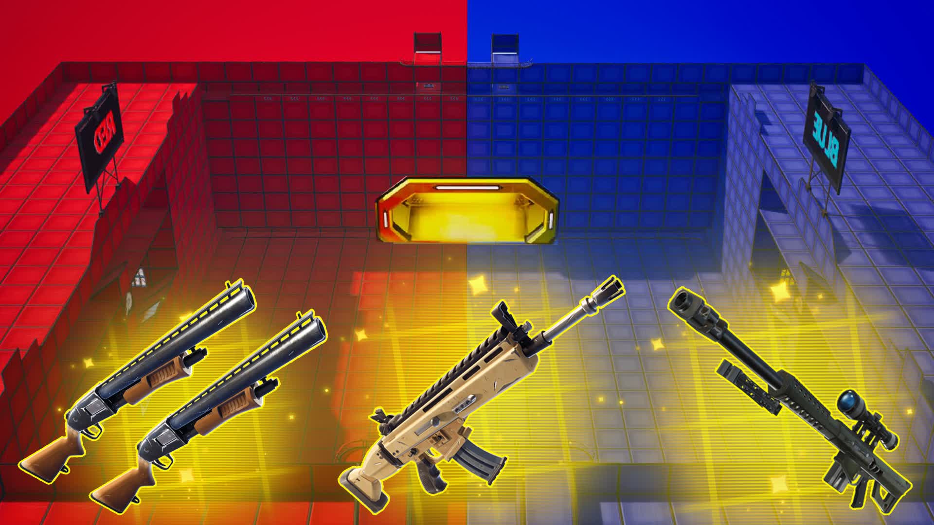 GODMODE RED VS BLUE 🔴🔵 4432-7804-1317 by samuell - Fortnite Creative ...