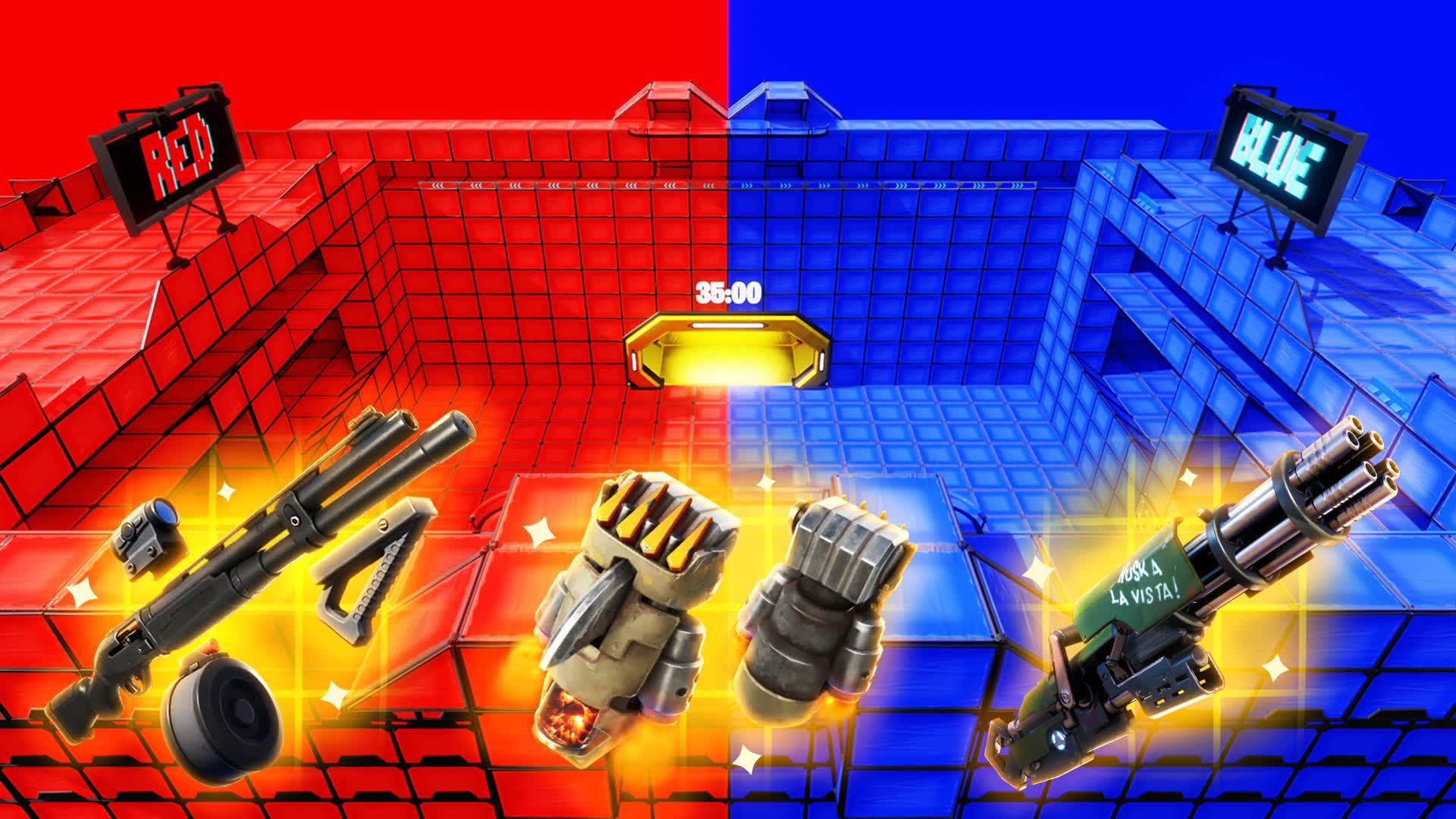 INSANEEE RED VS BLUE🔴🔵 2961-2894-5411 من ابتكار kempo - Fortnite