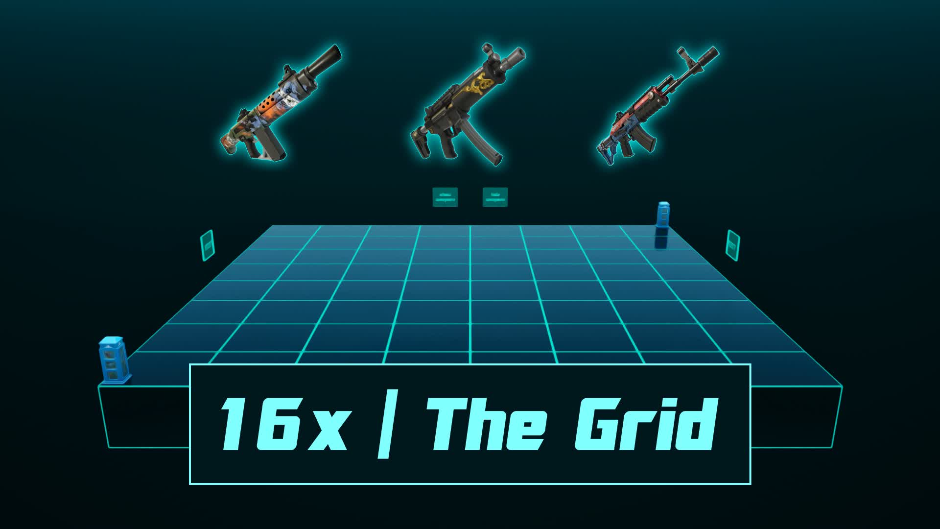 16x | The Grid 5619-3789-9064 by dragonzen - Fortnite Creative Map Code ...