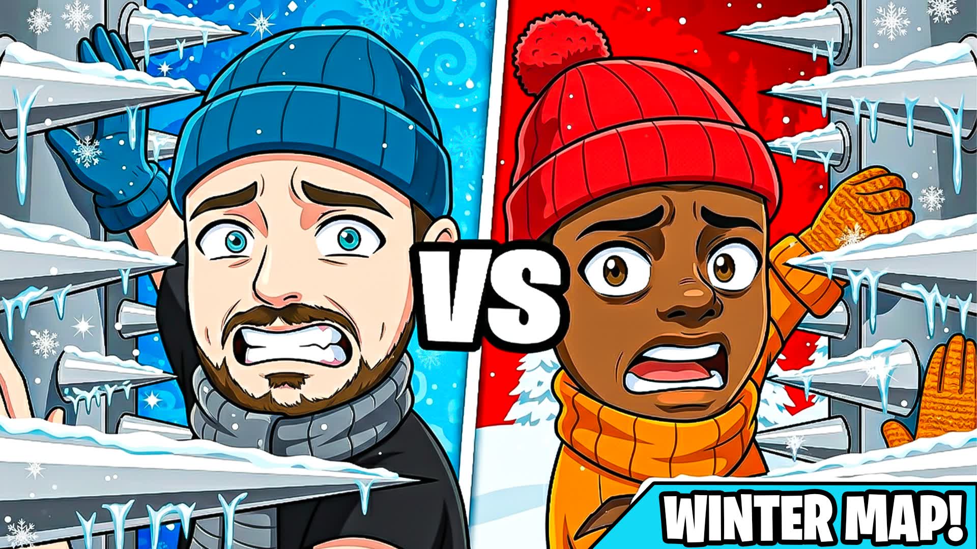 THE Winter RED VS BLUE 0336-0454-9977 by kilr - Fortnite
