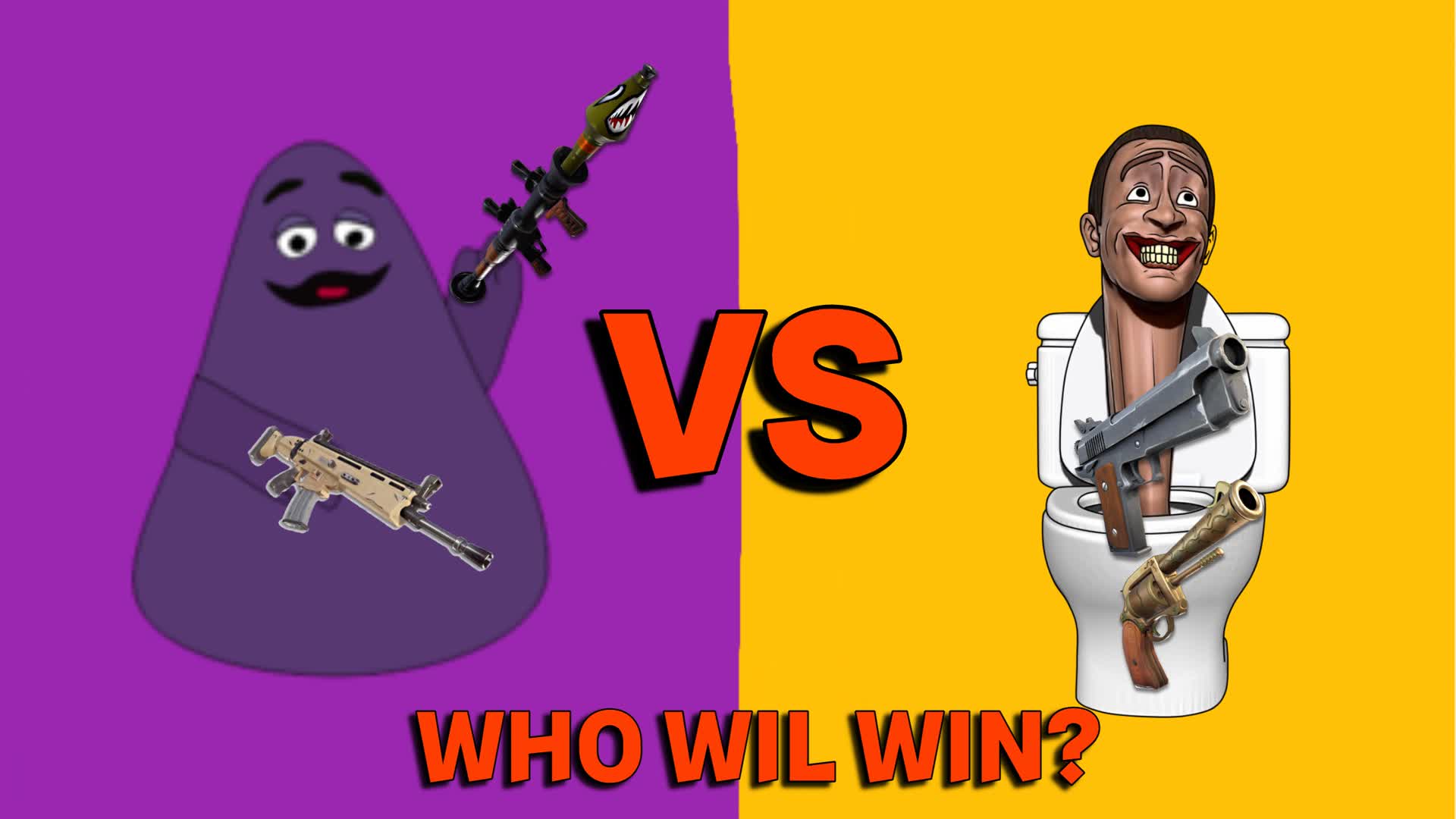 🥤👾 GRIMACE VS SKIBIDI 😈🚽 1624-0917-0207 by jonesyfn - Fortnite Creative ...