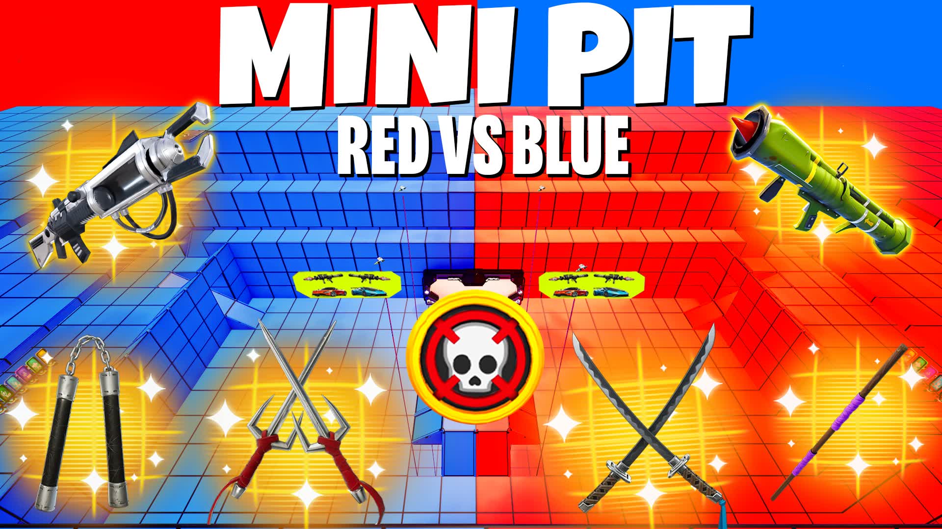 MINI PIT - RED VS BLUE 🔴🔵 2543-1286-3075 by rvbmap - Fortnite Creative ...